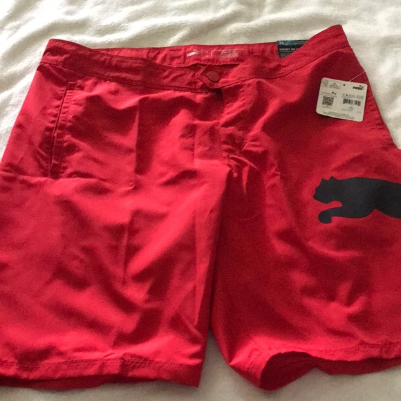 Puma | Swim | Puma Big Logo Water Repellent Board Shorts Mens 34 Nwt ...